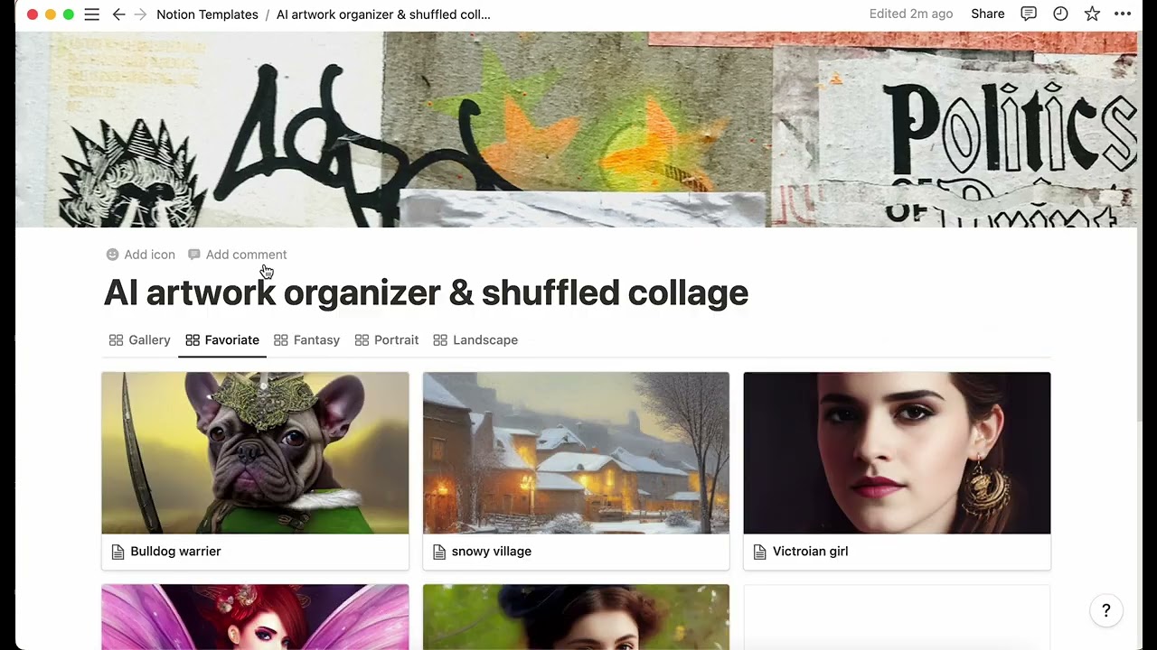 AI art shuffling collage GUI walkthrough