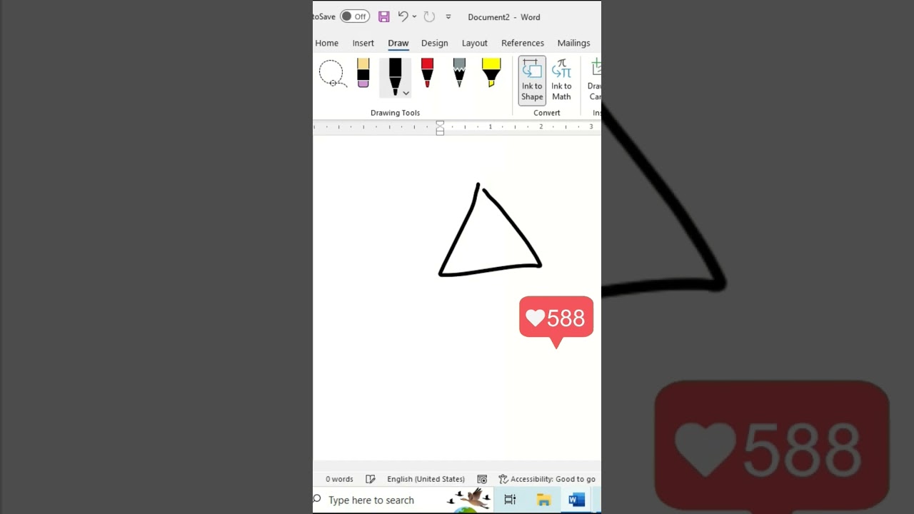 Draw shapes in MS WORD with this cool trick #techalert #howto #msoffice