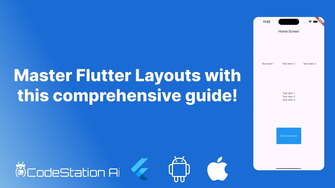 Flutter Layout Basics | Row, Column & Container Widgets Explained | Flutter Tutorial 2025
