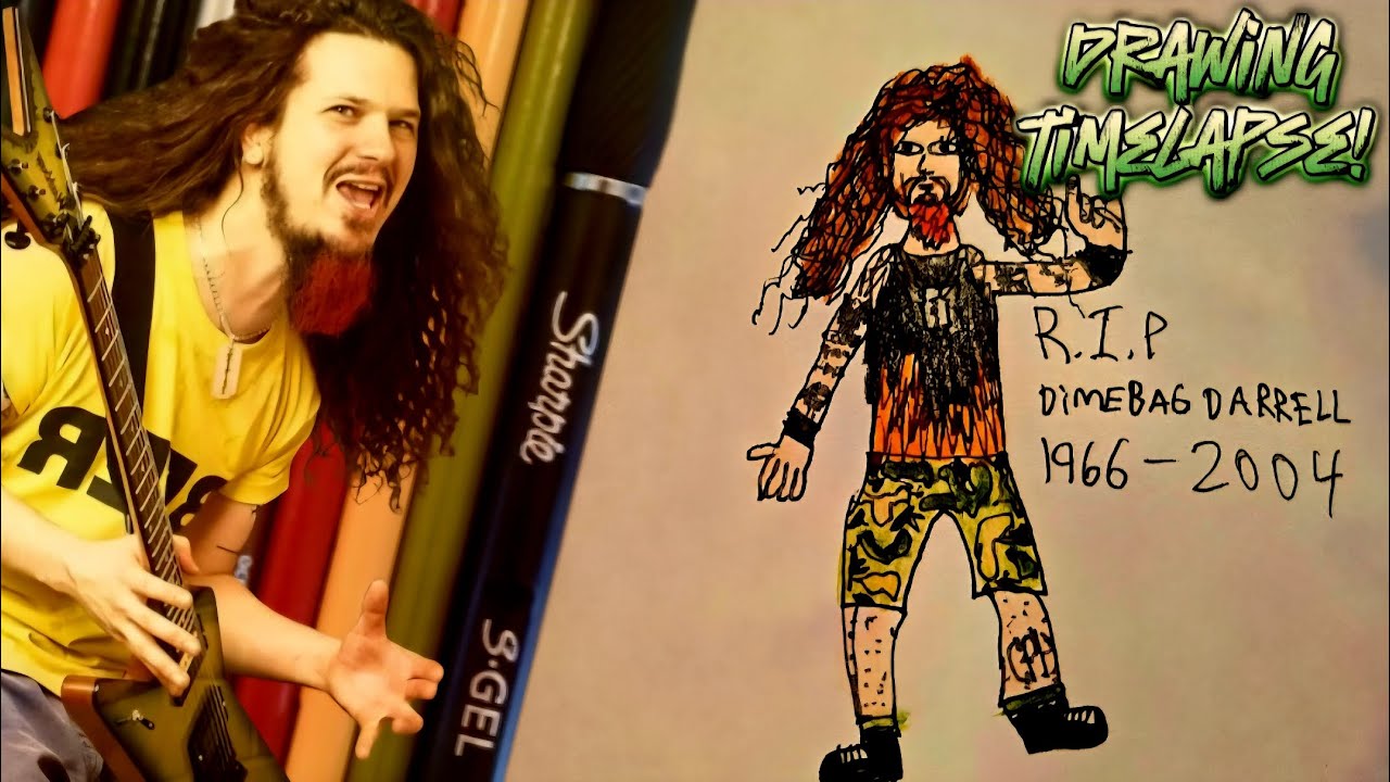 Pantera Dimebag Darrell Drawing Timelapse!