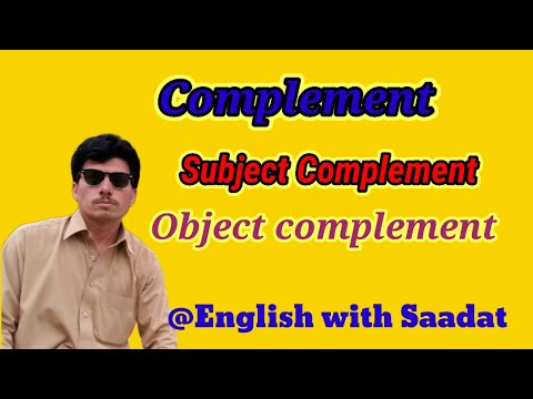 Complement|Subject complement|Object complement|in Urdu|Hindi.