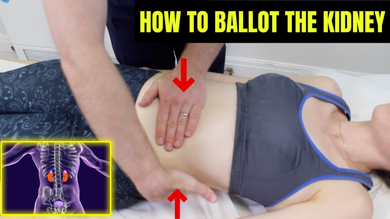 How to BALLOT THE KIDNEYS | Correct technique demonstrated for palpating the kidneys - OSCE skills