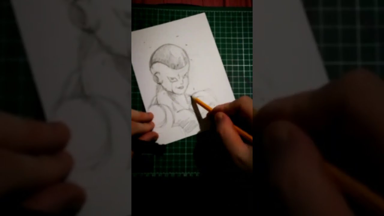 SKETCHING FRIEZA FROM DRAGONBALL #shorts | DROIDMONKEY