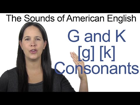 English Sounds - G [g] and K [k] Consonants - How to make the G [g] and K [k] Consonants