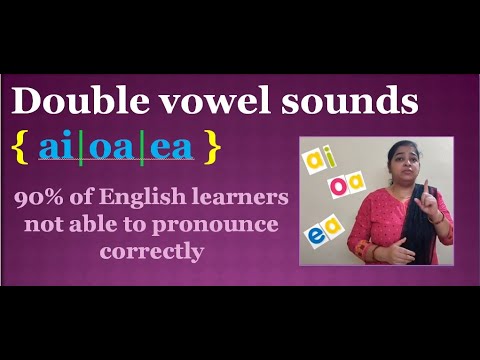 Double vowel sounds | Double vowels in English | Phonics | Learn English pronunciation | Doly Aich