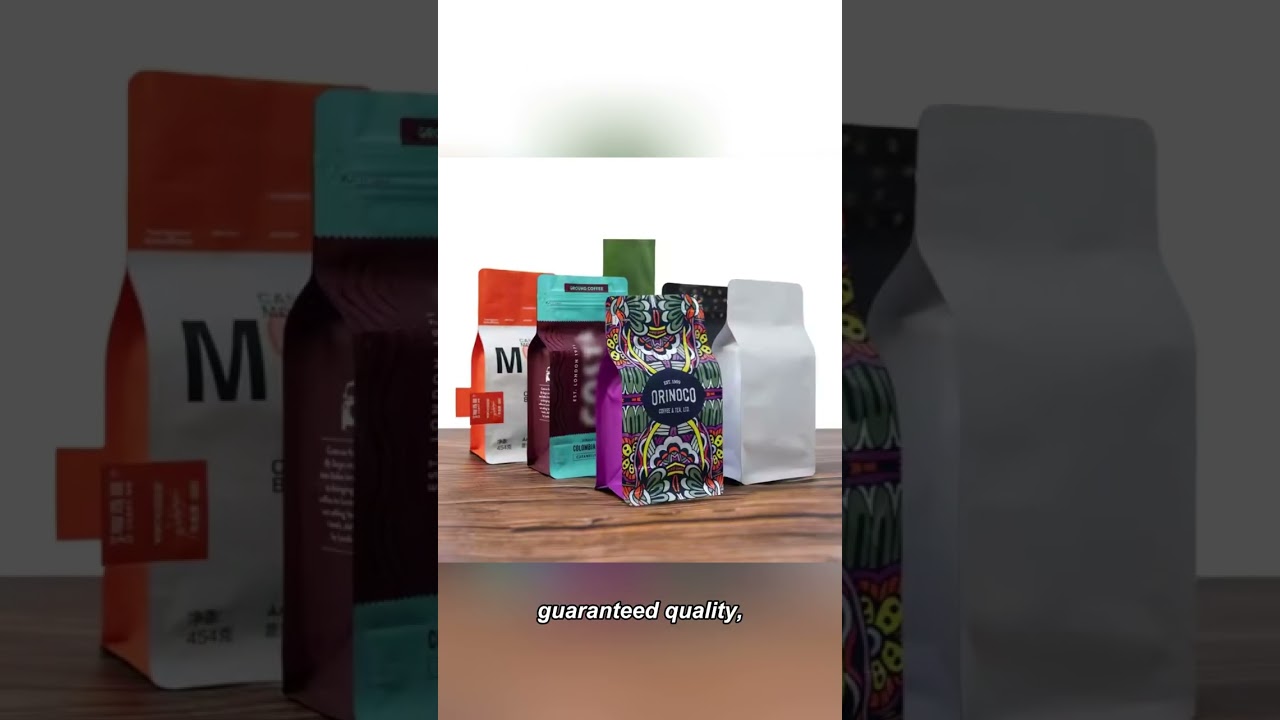 Plastic coffee bean bags.mp4