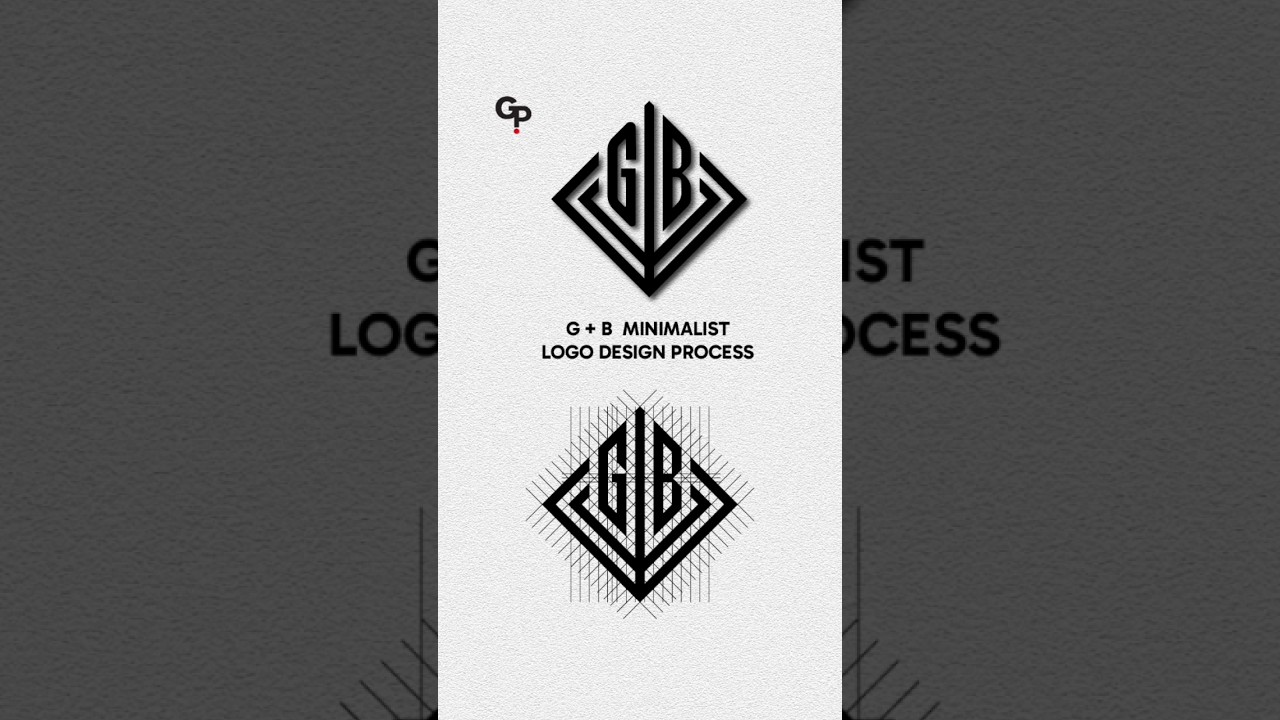 G + B Minimalist Logo Design Process | Adobe Illustrator Tutorial #logodesign #adobeillustrator