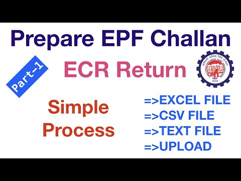 PF Challan Generation | Online Monthly ECR Return Filing | Excel to text | Statutory Update