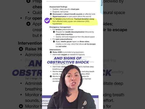 How to answer about tension pneumothorax on the NCLEX🧐 #NCLEX #nursingstudent #nursingschool