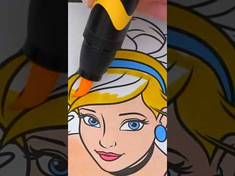 Coloring Cinderella ๐ #disney #coloring #art #drawing #cinderella