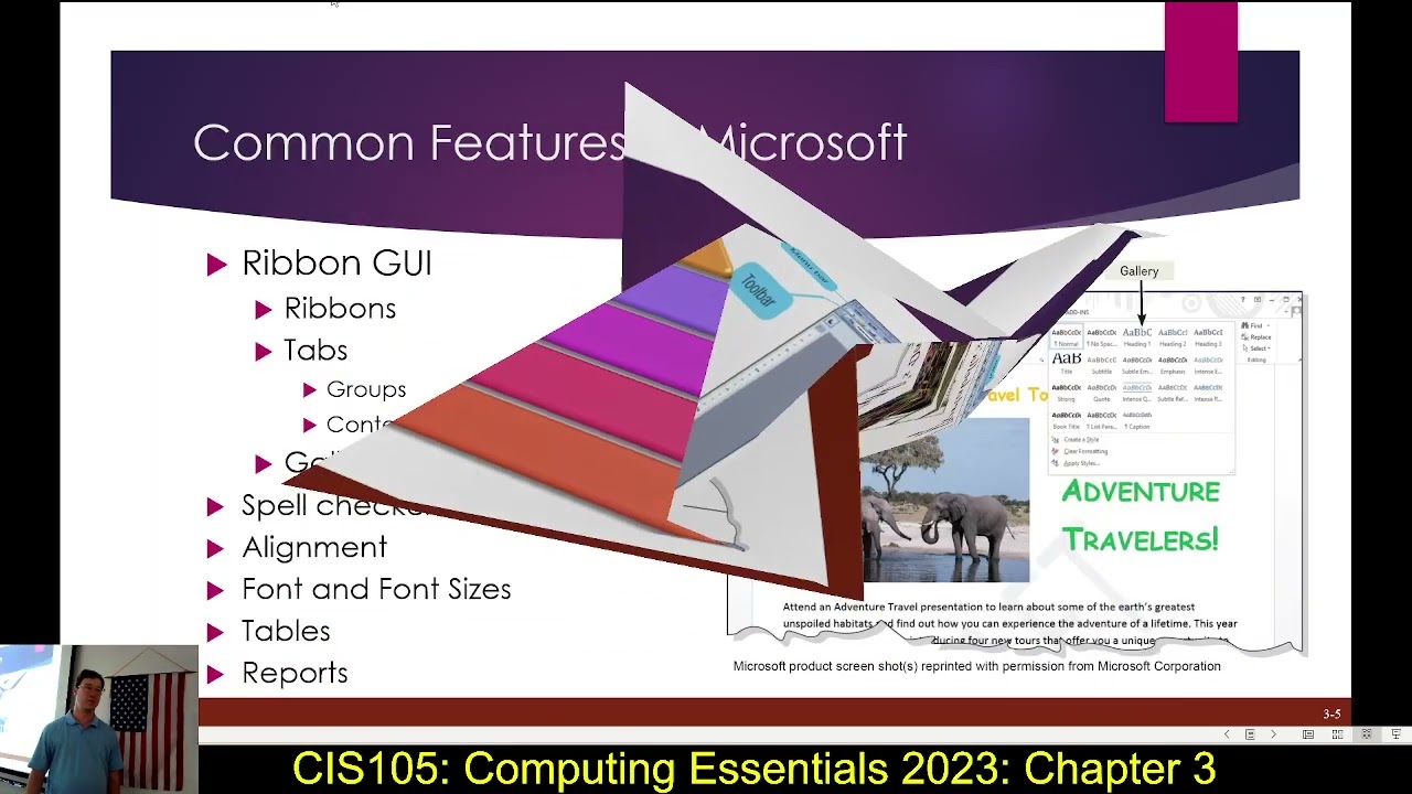 CIS105: 9/16/25: Computing Essentials 2023: Chapter 3 (Application Software)