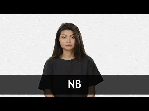 How to pronounce NB in American English