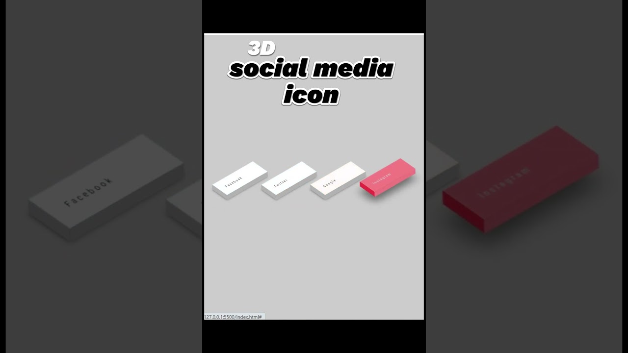 3d social media icons #mrcodding #tutorial #shortfeed #shortfeed