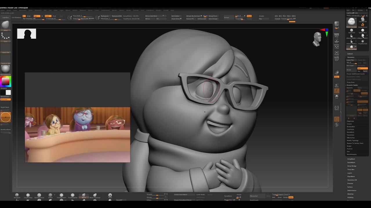 3D-sculpting of Sadness from Inside Out