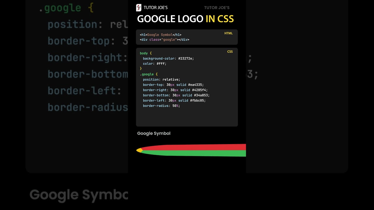 Creating a Google Logo Using CSS | CSS Tutorial #css #turorial