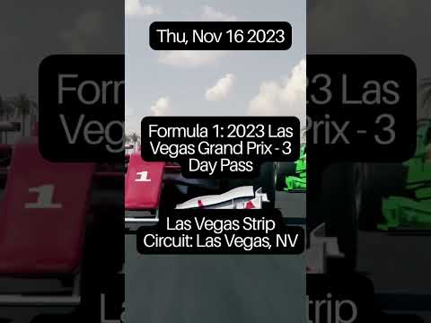 Formula 1 2023 Las Vegas Grand Prix 3 Day Pass