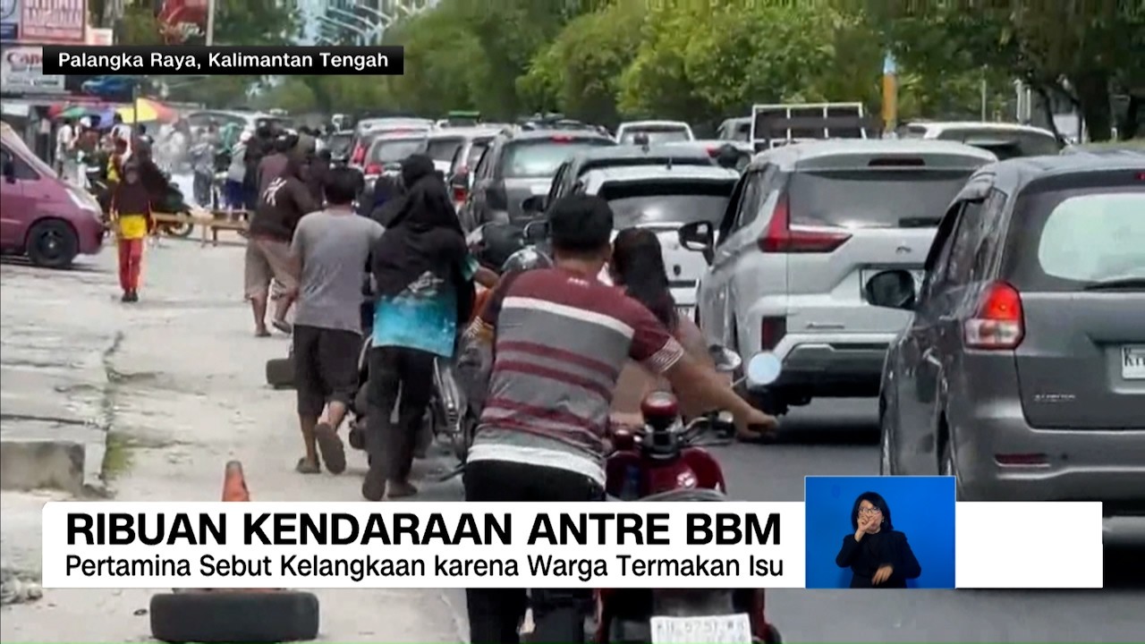 BBM Langka di Kalteng, Warga Antre Berjam Jam di SPBU