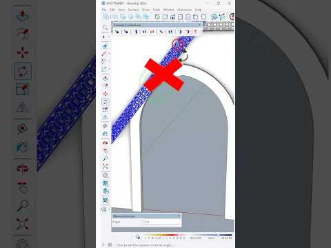 Align Patterns Along an Arch in SketchUp with the Fredo6 FredoScale Plugin! #nicetower #architecture