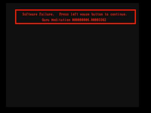 Fastest Amiga Guru Meditation ever