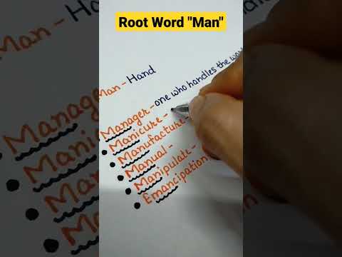 "Man" Root Word #youtubeshorts #shorts #englishvocabulary