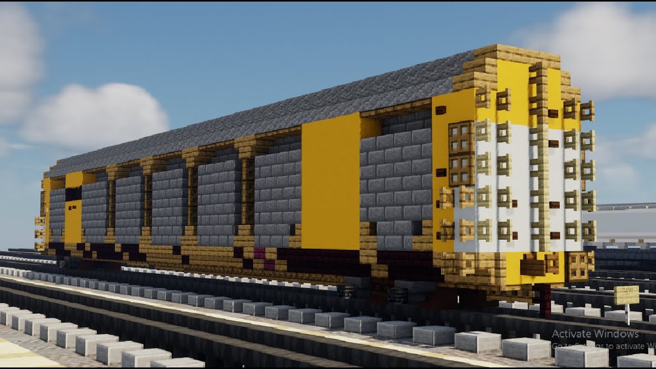 Minecraft Autorack TTX CSX Freight Railcar Tutorial