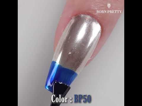 Chrome Ombre Mirror Blue Nail Art BORN PRETTY