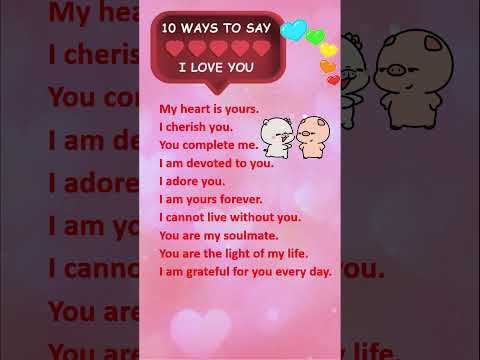 10 other ways to say "I LOVE YOU" || 10 Unique Expressions of Love #romance #shorts #love