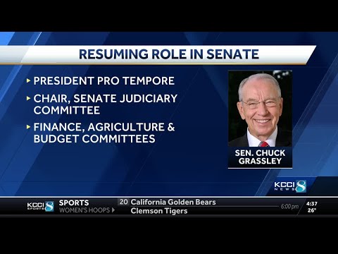 U.S. Sen. Chuck Grassley to retake position as Senate president pro tempore