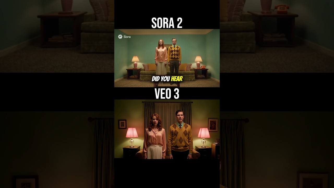 Sora 2 vs Veo 3 — Retro Scene (AI Video Battle Comparison)