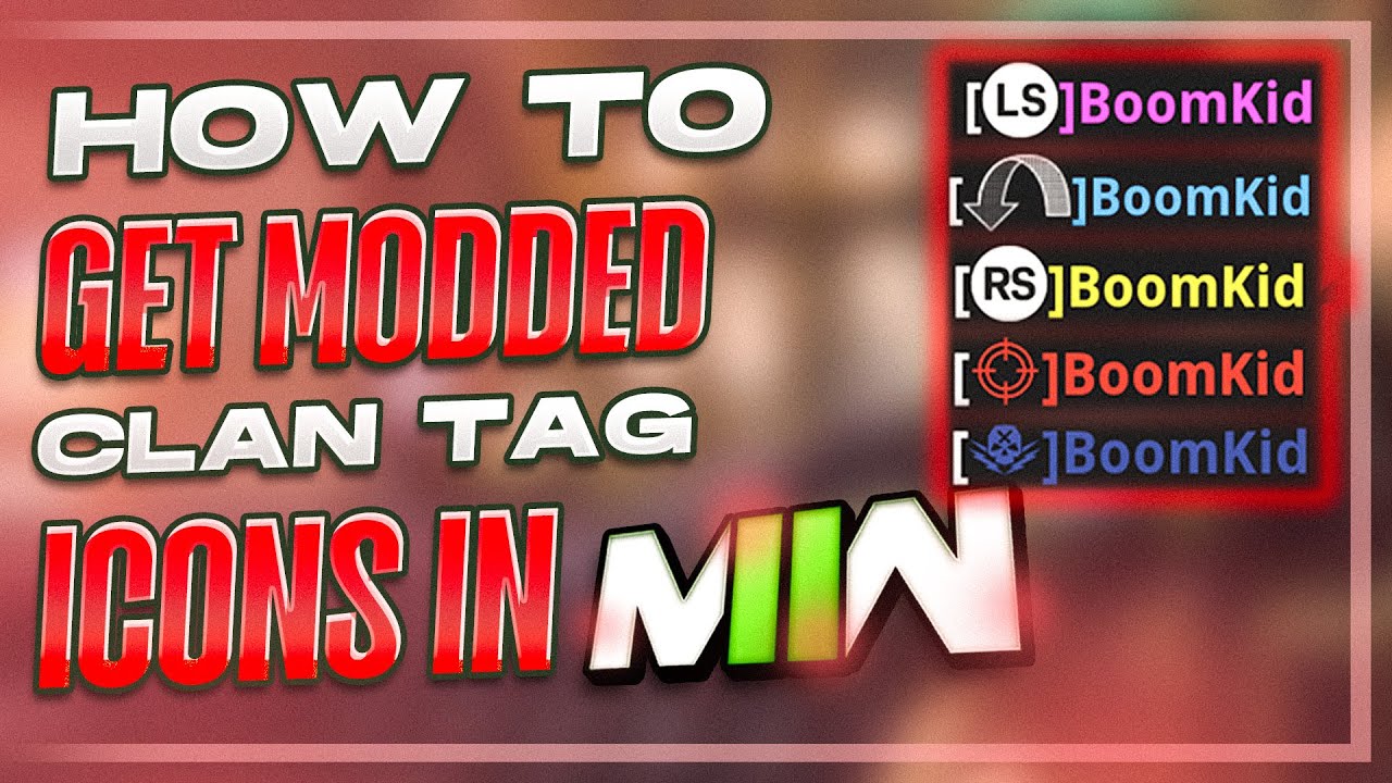 How to get MODDED ICONS as your CLAN TAG in MW2
