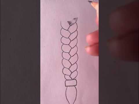 Very easy to draw braids 😱