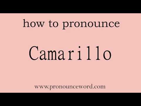 Camarillo. How to pronounce the english word Camarillo .Start with C. Learn from me.