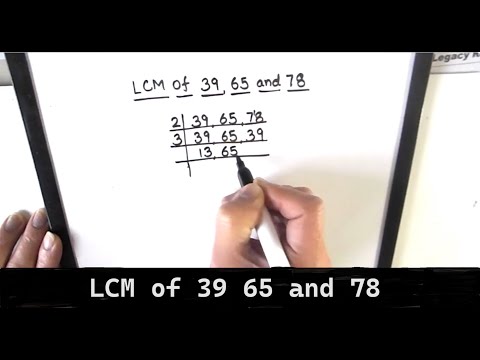 How to find LCM of 39 65 and 78 / Finding lcm of 39 65 & 78 by prime factorization/ how to find lcm