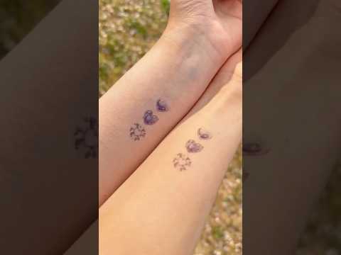 matching tattoo ideas! 🌸 #couple #bff #tattoos