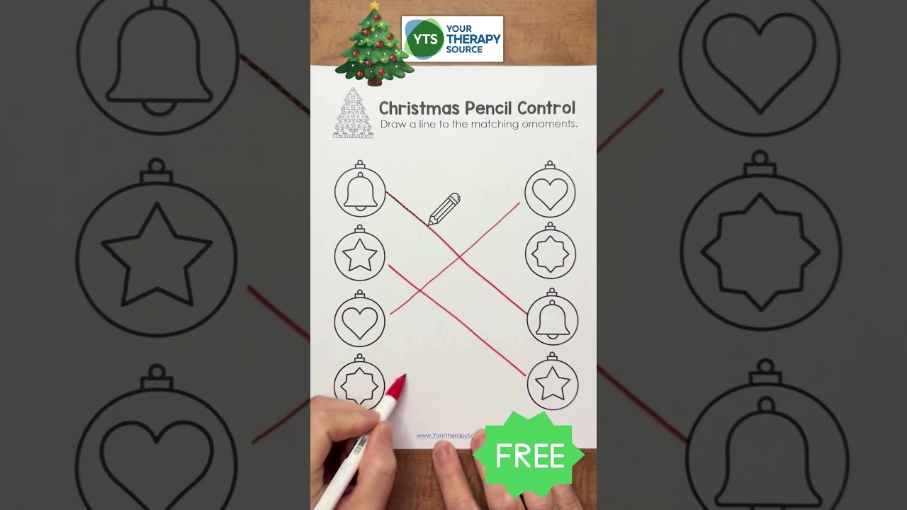 Christmas Pencil Control Freebie