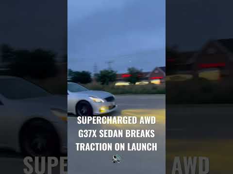 SUPERCHARGED AWD G37X SEDAN BREAKS TRACTION ON LAUNCH!