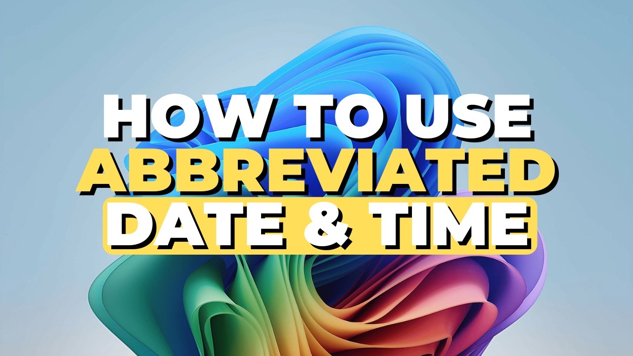 Use Short Date & Time Formats in Windows 11: Guide