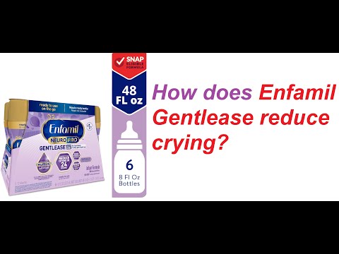How does Enfamil Gentlease reduce crying?