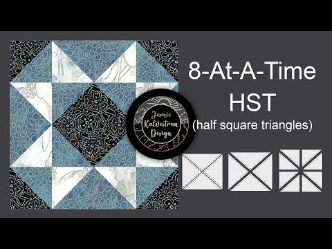 Quilting Tutorial: How to Sew 8-at-a-Time HST (Half Square Triangles) for Perfect Blocks!