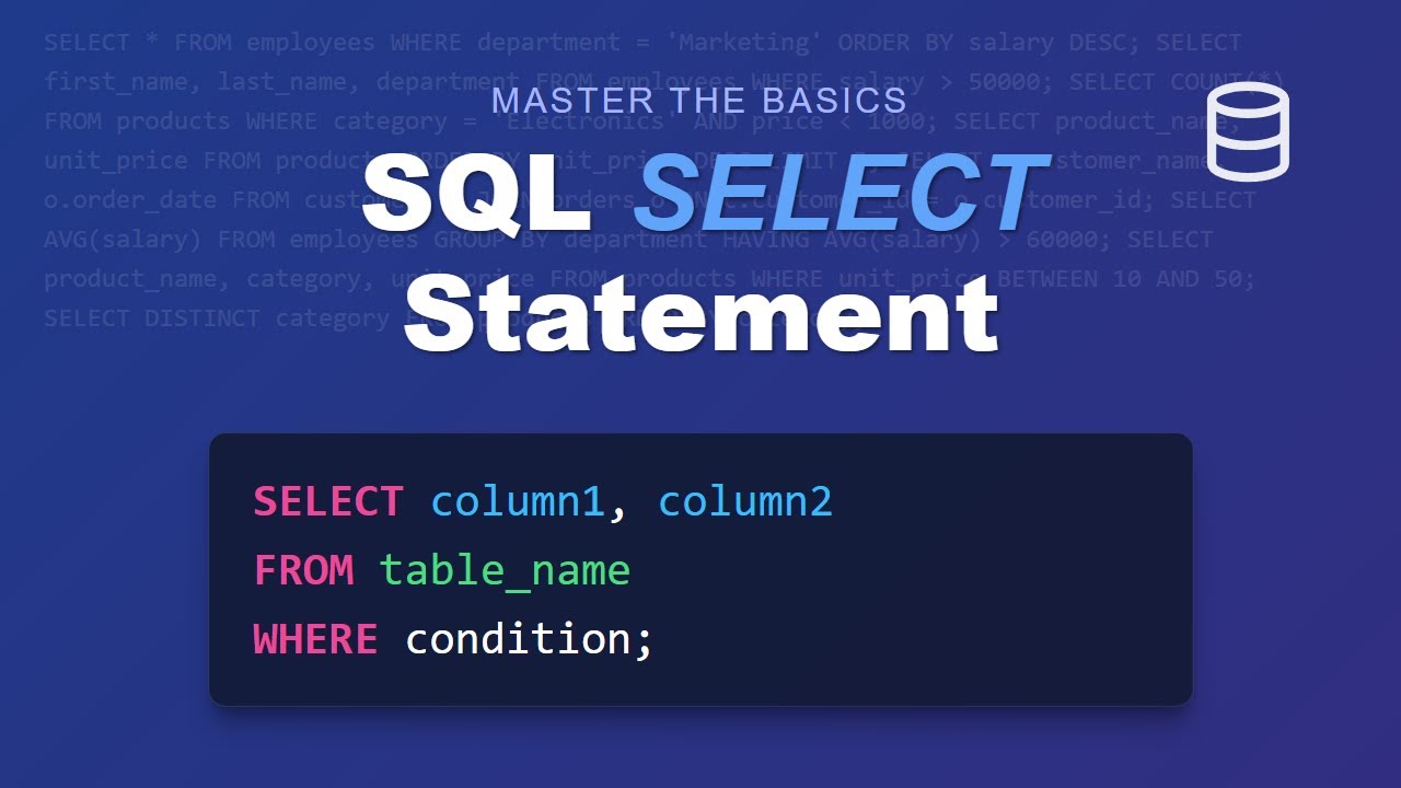 SQL SELECT Statement: A Beginner's Guide to Data Retrieval