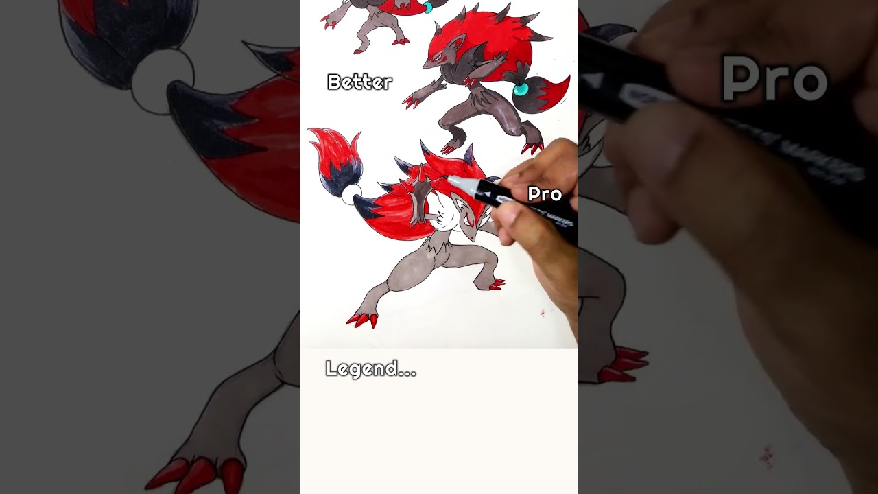 Drawing Zoroark in Different Styles #pokemonart