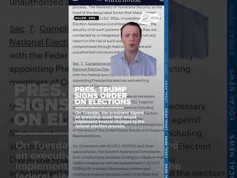 President Trump signs executive order changing federal election rules