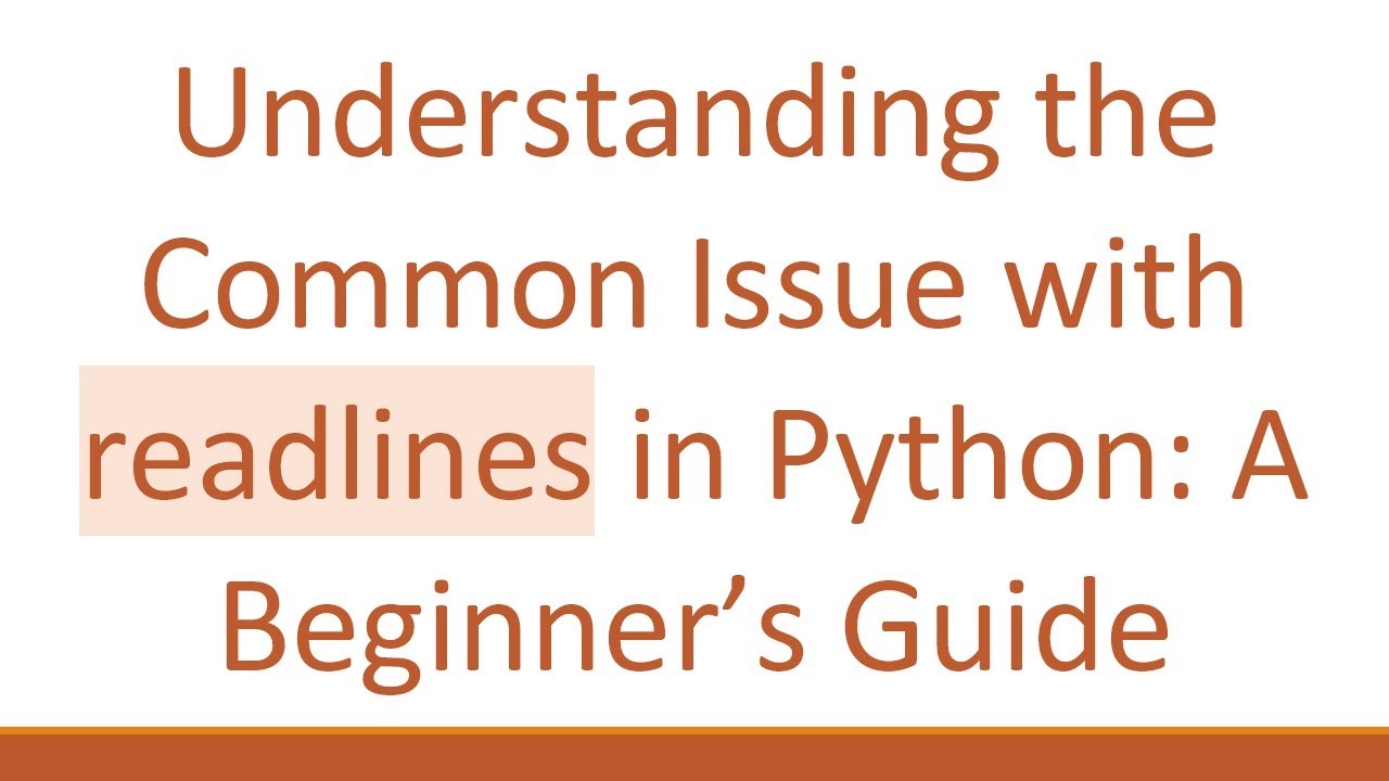Understanding the Common Issue with readlines in Python: A Beginner’s Guide
