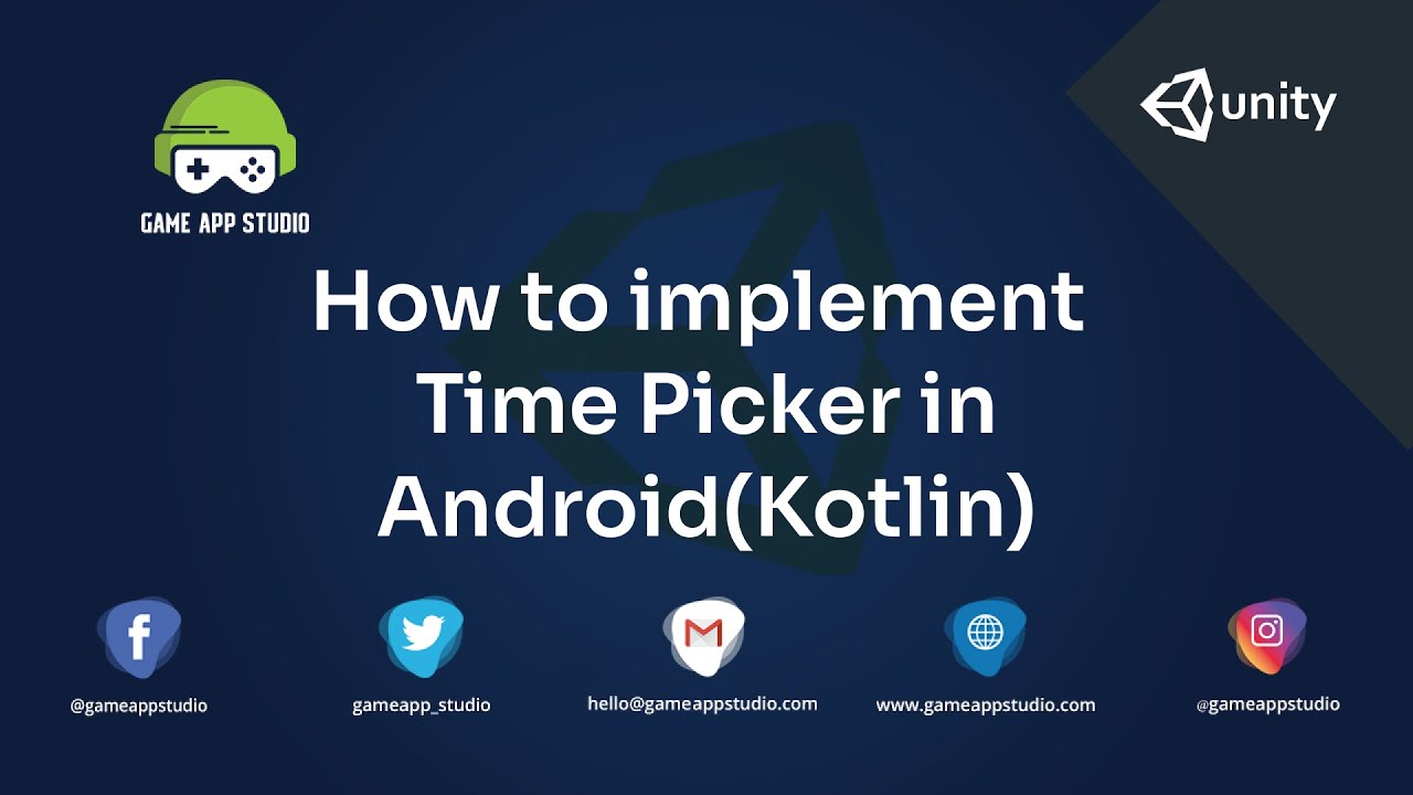 How to Implement Time Picker | Android | Game App Studio