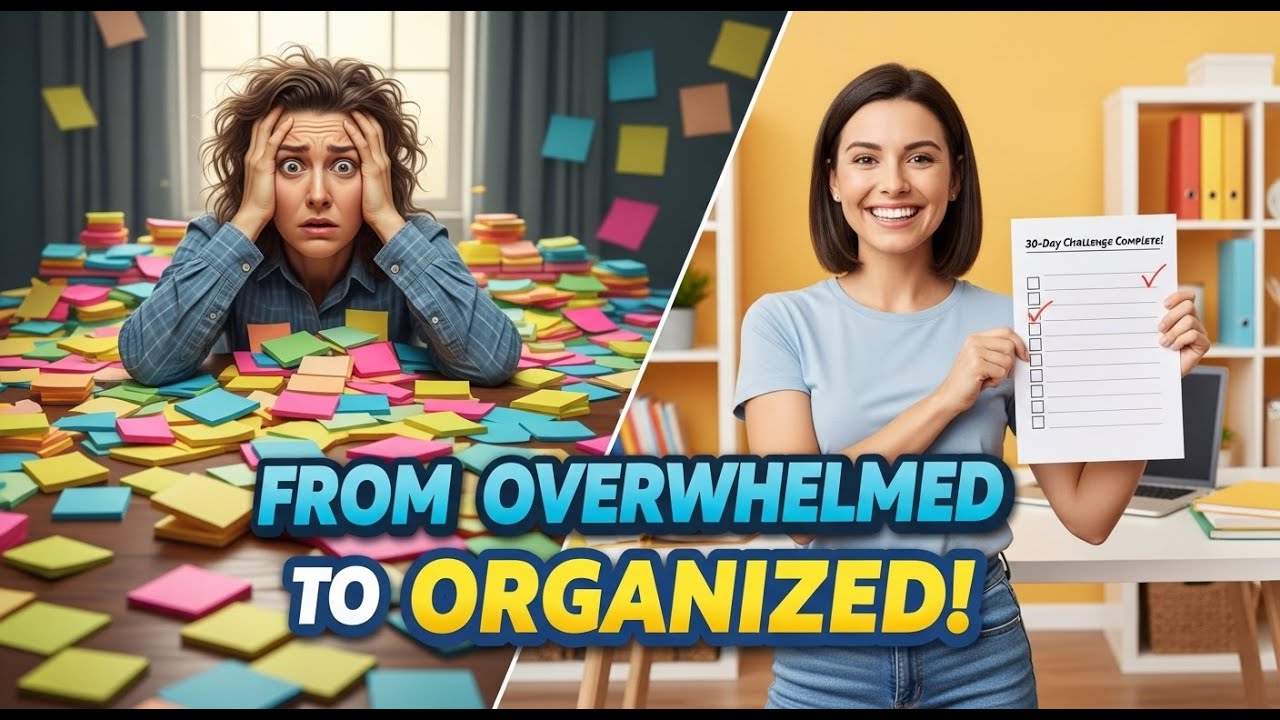 30-Day Challenge: From Overwhelm to Organized 💡 | Simple Daily Wins to Transform Your Life!