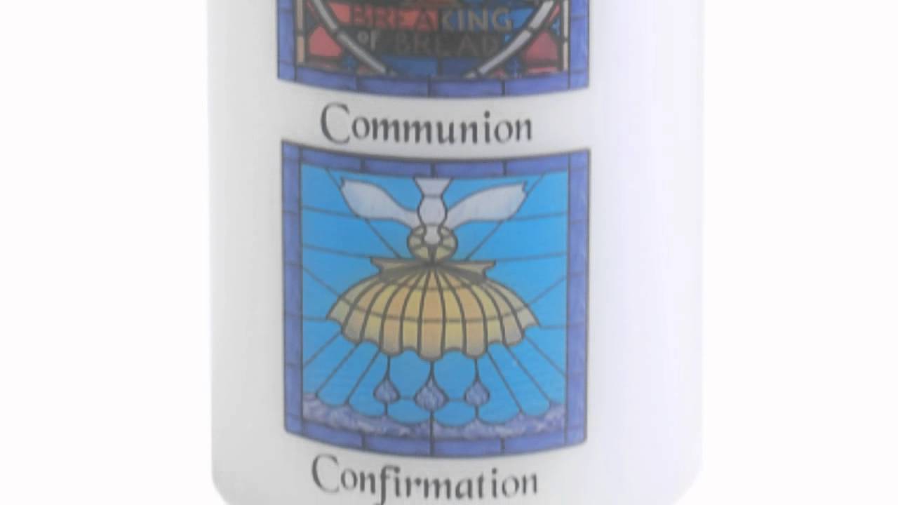 Baptism, Confirmation, and Communion Candle, 6 inches