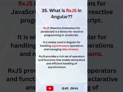 What is RxJS in Angular? #shorts #angular #interview #rxjs