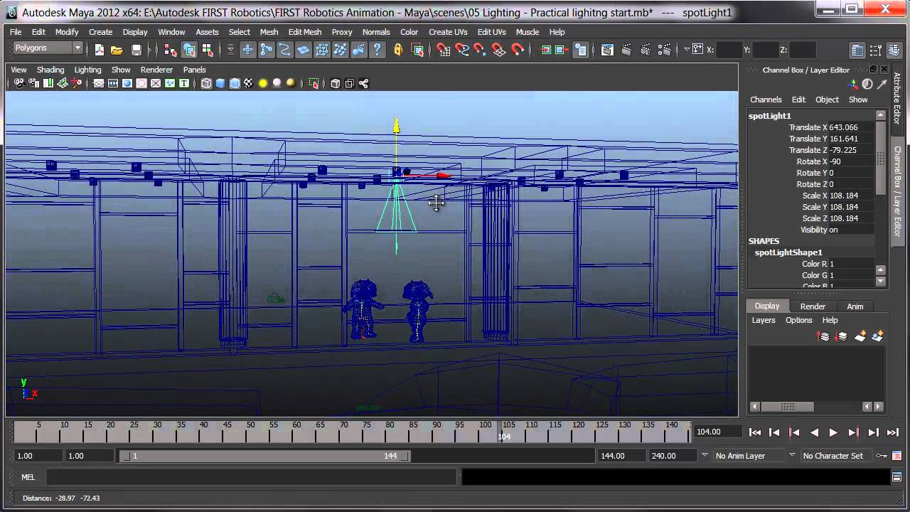 30 Second Animation: Practical Lighting in Maya