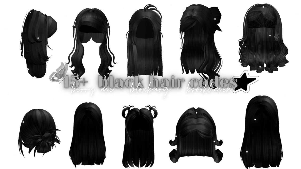 roblox aesthetic black hair codes ✮✮✮ | Roblox , berry avenue , bloxburg , brookhaven.