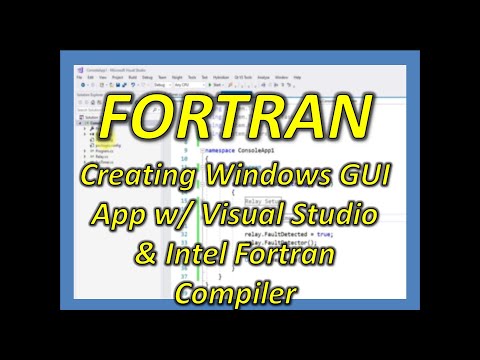 Fortran: Creating a Windows GUI App w/ Visual Studio and Intel Fortran Compiler